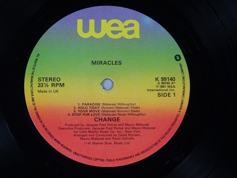 Change - Miracles (LP) - Top Hat Records